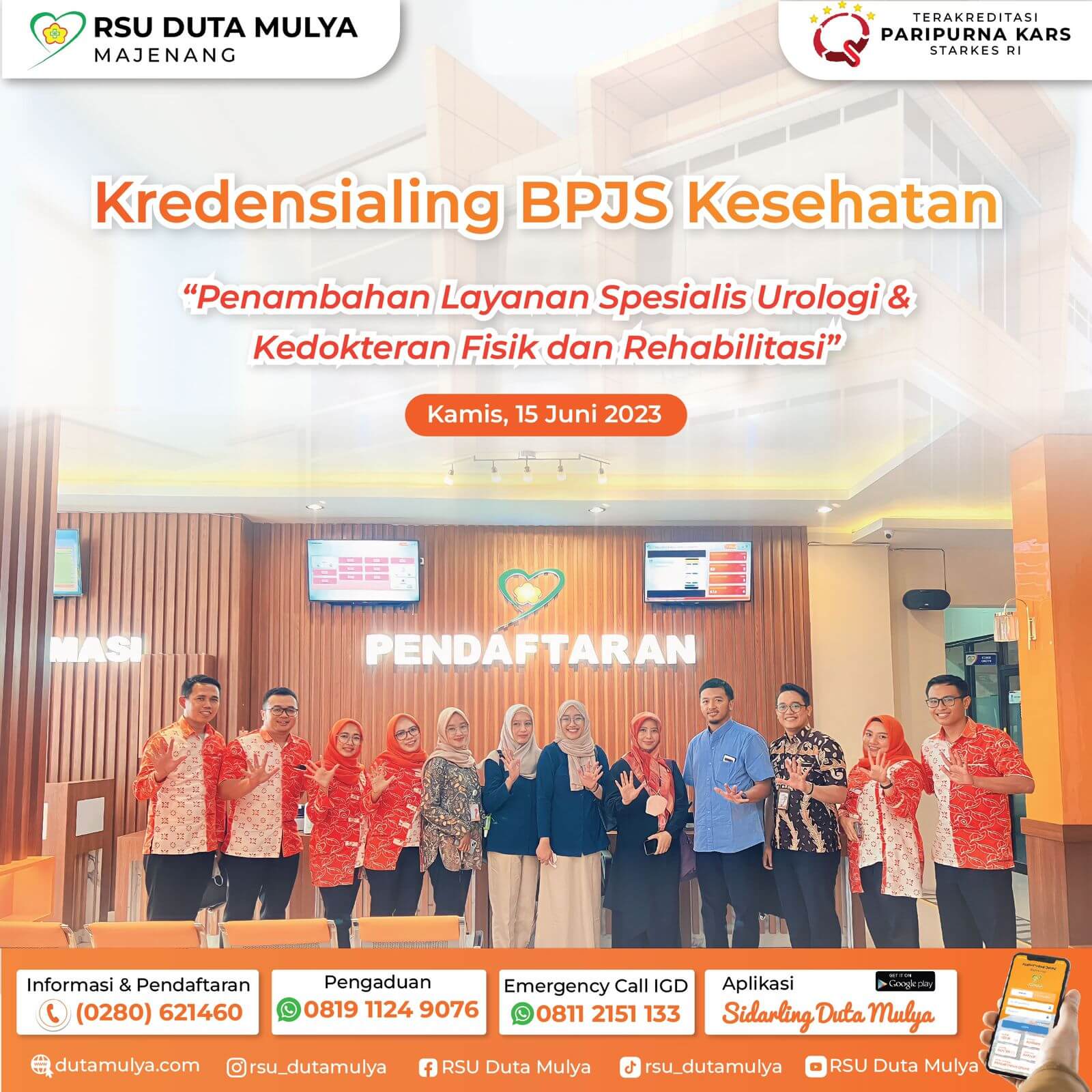 Kredensial BPJS Kesehatan - Rumah Sakit Umum Duta Mulya